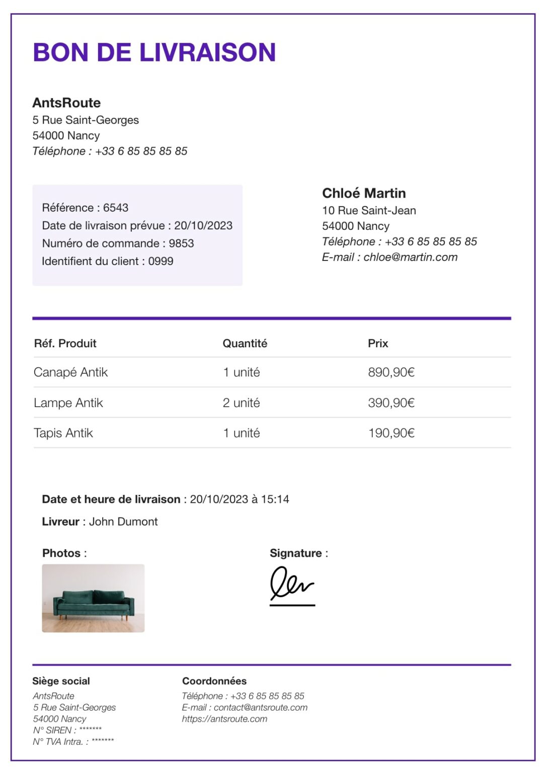 Bon de livraison : définition et mode d'emploi | AntsRoute
