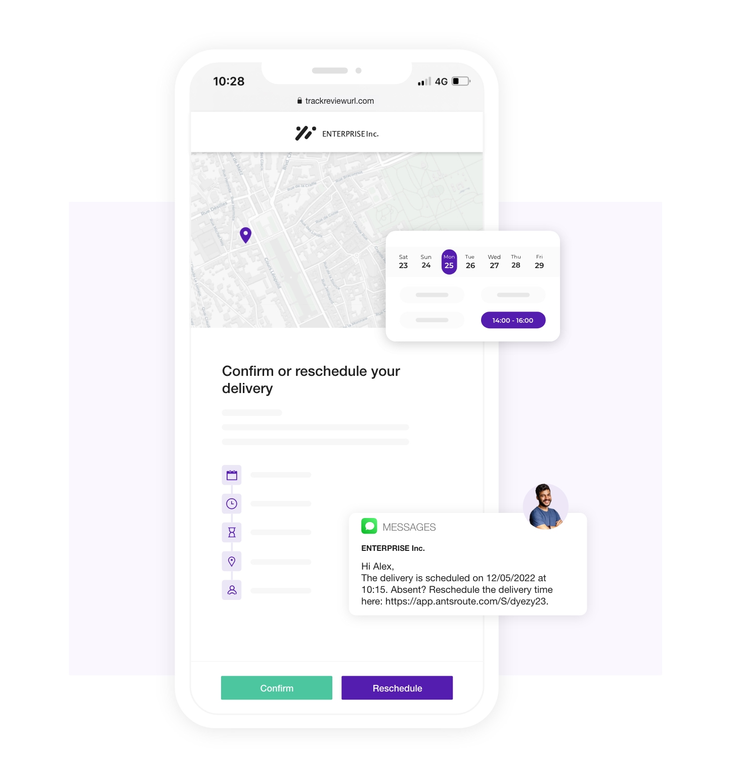 Offer visibility allowing customers plan around deliveries - AntsRoute